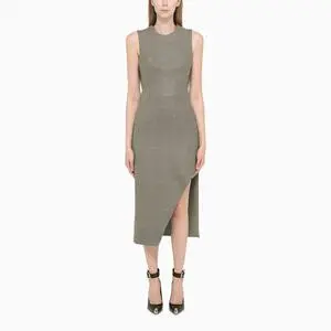 Alexander McQueen Houndstooth Asymmetrical Suit Grey