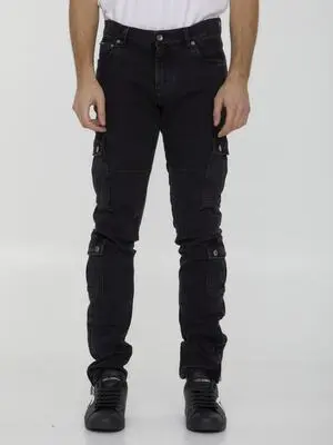Palm Angels Slim Cargo Pants - Black