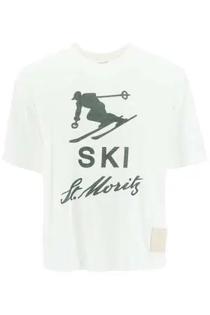 Bally 'ski St. Moritz' Print T-shirt - White