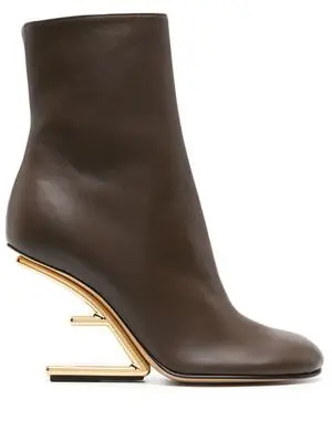 Fendi First Leather Boots - Brown