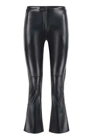Max Mara Karub Vegan Leather Trousers - Black