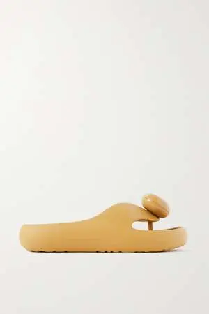 Loewe + Paula's Ibiza Bubble Logo-detailed Rubber Flip Flops Beige