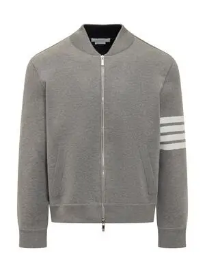 Thom Browne Thom Browne 4-Bar Crab Bomber Jacket - Grey