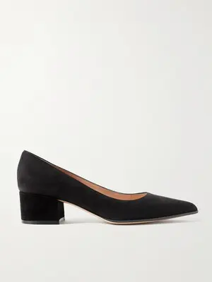 GIANVITO ROSSI Piper 45 Suede Pumps - Black