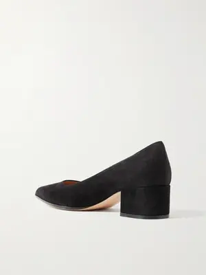 GIANVITO ROSSI Piper 45 Suede Pumps - Black