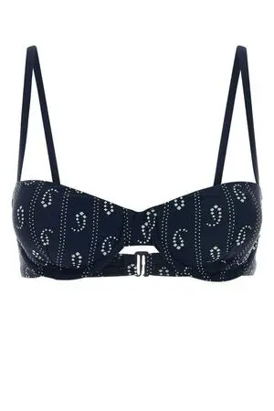 Tory Burch Stretch Nylon Bikini Top - Printed