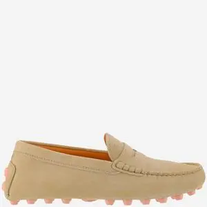 TOD'S Gommino Bubble Suede Loafer - Beige