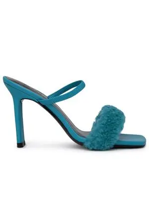 By Far Light Leather Ada Sandals - Blue