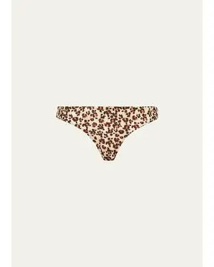 Vilebrequin Turtles Leopard Jersey Bikini Bottoms - Paille