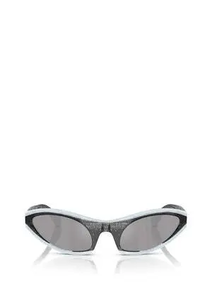 ALAIN MIKLI Cat-eye Sunglasses - Pointillee Black / Pointillee White