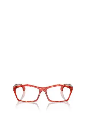 ALAIN MIKLI Irregular Eyeglasses - Rouge Nacree / Transparent Sand