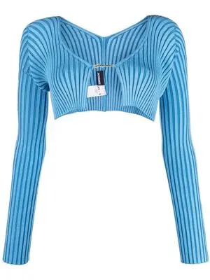 Jacquemus Pralù Short Cardigan - Blue
