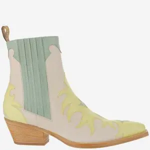 Sartore Knee-High Leather Boots Comb Avorio