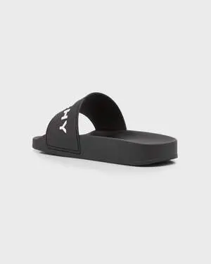 Givenchy Logo Slide Sandals - Black