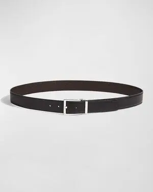 FERRAGAMO Ferragamo Double Adjustable Leather Belt Nero