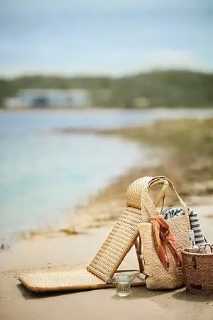 TERRAIN Raffia Traveler Tote Bag - Multi