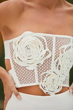 BAHIA MARIA Jardin De Las Rosas Bikini Top - Ivory