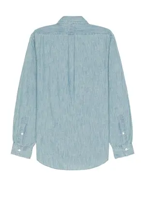 Polo Ralph Lauren Long Sleeve Sport Shirt In Denim-light - Chambray