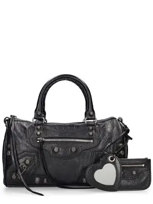 Balenciaga BALENCIAGA Medium Le Cagole Leather Duffle Bag - Black