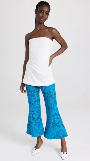 Proenza Schouler Matte Viscose Crepe Strapless Top - White