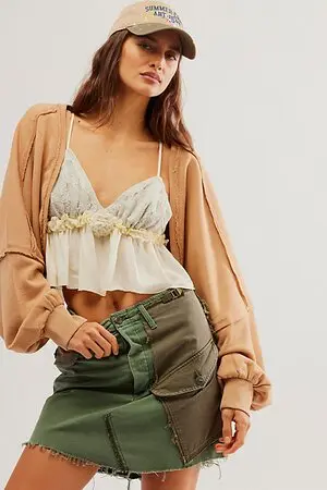 Free People Free People Shrug It Off Sweatshirt Brown