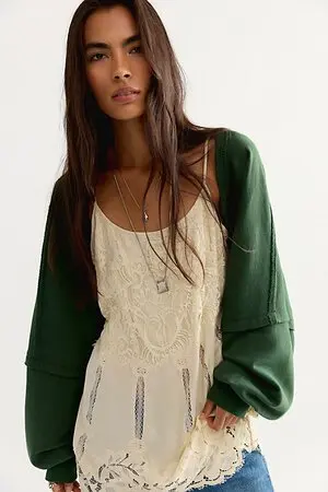 Free People Free People Shrug It Off Sweatshirt Fir