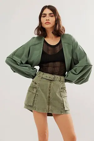 Free People Free People Shrug It Off Sweatshirt Green