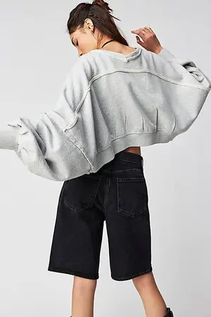 Free People Free People Shrug It Off Sweatshirt Grey