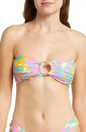 KULANI KINIS Strapless O-Ring Bikini Top Tutti Frutti
