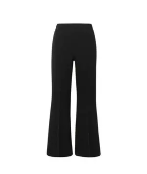 HIGH SPORT Cropped Stretch-cotton Flared Pants - Black