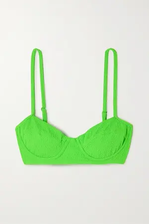 Mara Hoffman Net Sustain Lua Recycled Popcorn Underwired Bikini Top - Green