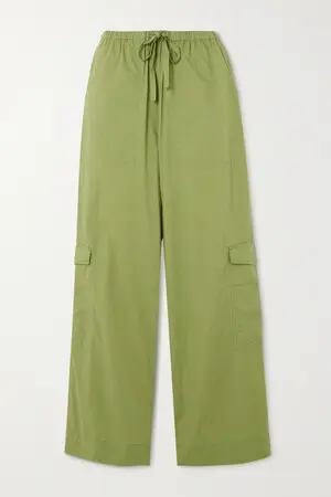 Faithfull The Brand Net Sustain Mico Organic Cotton-poplin Wide-leg Pants