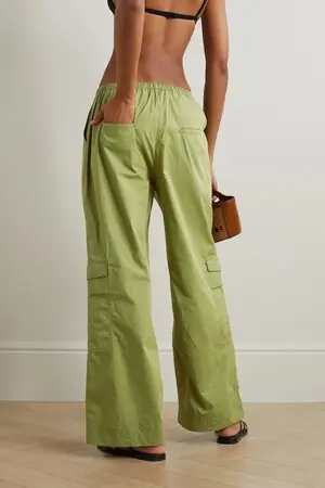 Faithfull The Brand Net Sustain Mico Organic Cotton-poplin Wide-leg Pants