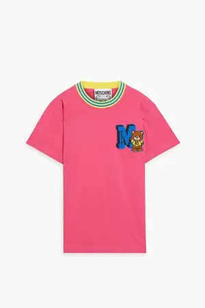 Moschino Appliquéd Cotton-jersey T-shirt