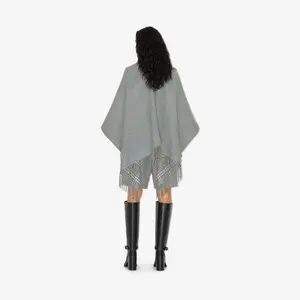 Burberry Reversible Check Wool Cape - Grey