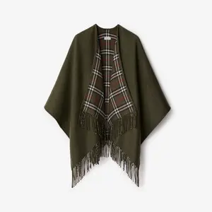 Burberry Reversible Check Wool Cape - Loch