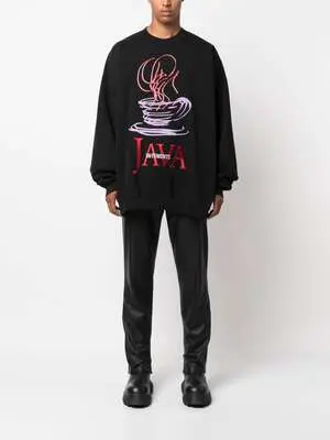 Vetements Java Graphic-Print Hoodie In Black - 53% Off | Editorialist