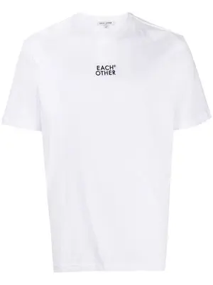 Each X Other Logo-embroidered Cotton T-shirt - White