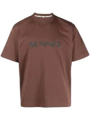 Sunnei Logo-print Cotton T-shirt - Brown