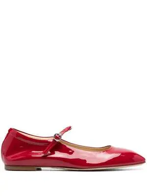 AeydĒ Uma Patent Leather Mary Jane Shoes - Red