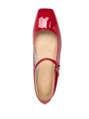 AeydĒ Uma Patent Leather Mary Jane Shoes - Red