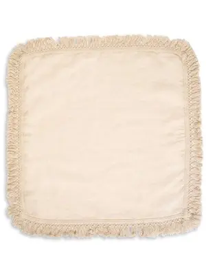 ONCE MILANO Set-of-two Fringed Linen Napkins - Neutrals