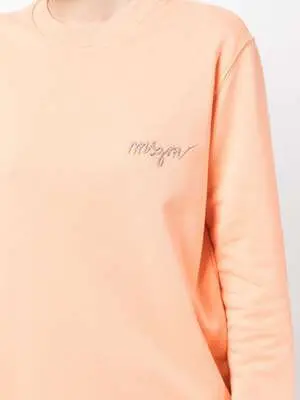 MSGM Logo-embroidery Cotton Sweatshirt