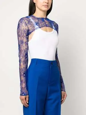 Off-White Lace Cropped Top