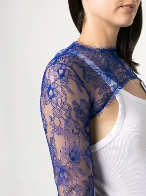 Off-White Lace Cropped Top