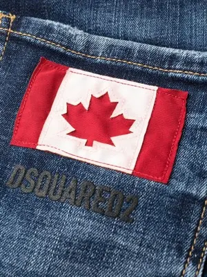 Dsquared2 Bleached-effect Skinny Jeans - Blue