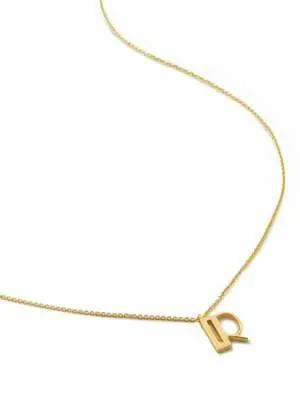 Monica Vinader 18kt Vermeil Letter R Pendant Necklace - Gold