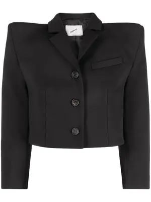 Coperni Power Cropped Blazer - Black