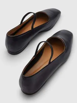 ATP ATELIER Petina Nappa Mary Jane Flats - Black