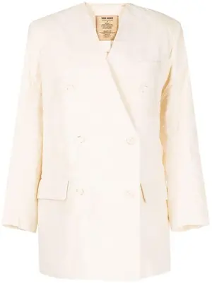 UMA WANG Cotton Double-breasted Blazer